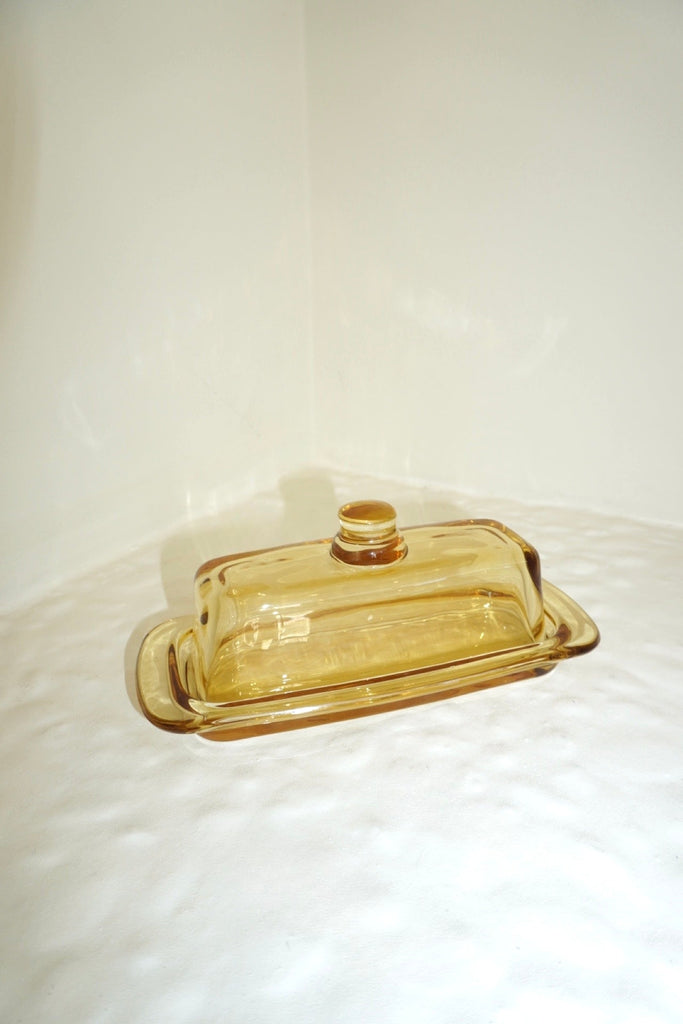 Bena Glass Table - Round Stained Glass Table in Amber and Blue